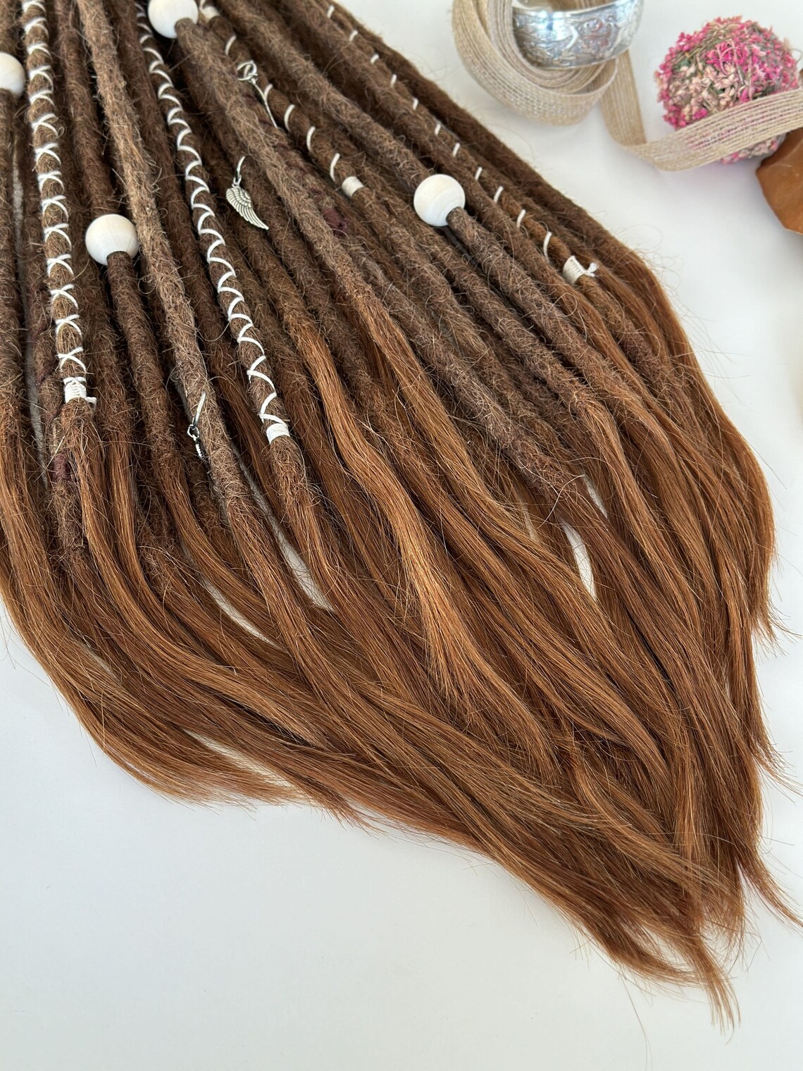Brunette Dreadlocks Extensions Human Hair Single Ended and Double Ended ...