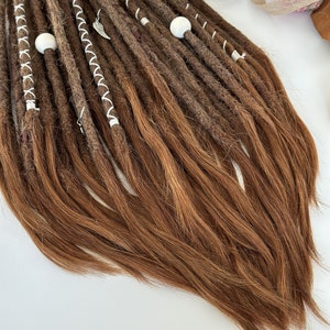 Brunette Dreadlocks Extensions Human Hair Single Ended and Double Ended ...