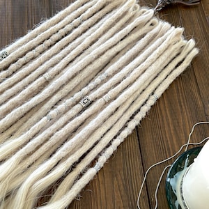 Scandinavian Ash Blonde Dreadlocks Extensions Human Hair Single Ended ...