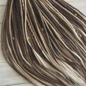 BOHO Dreadlock Extensions Set Ombre Natural Colors of Dark Blond and ...