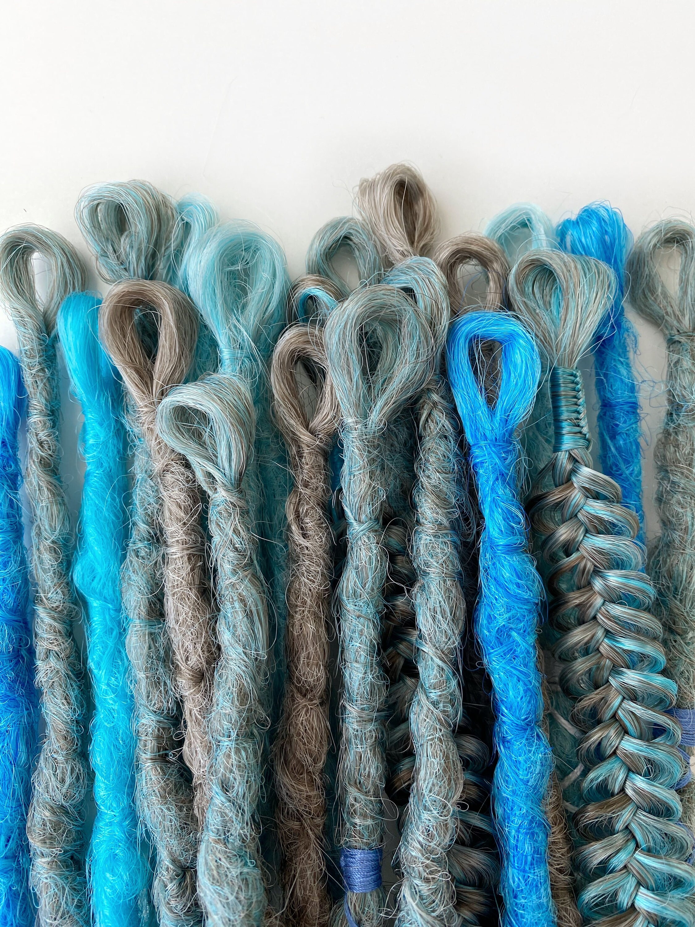 Blue Gray Synthetic Dreads Roots, Double Ended and Single Ended ...