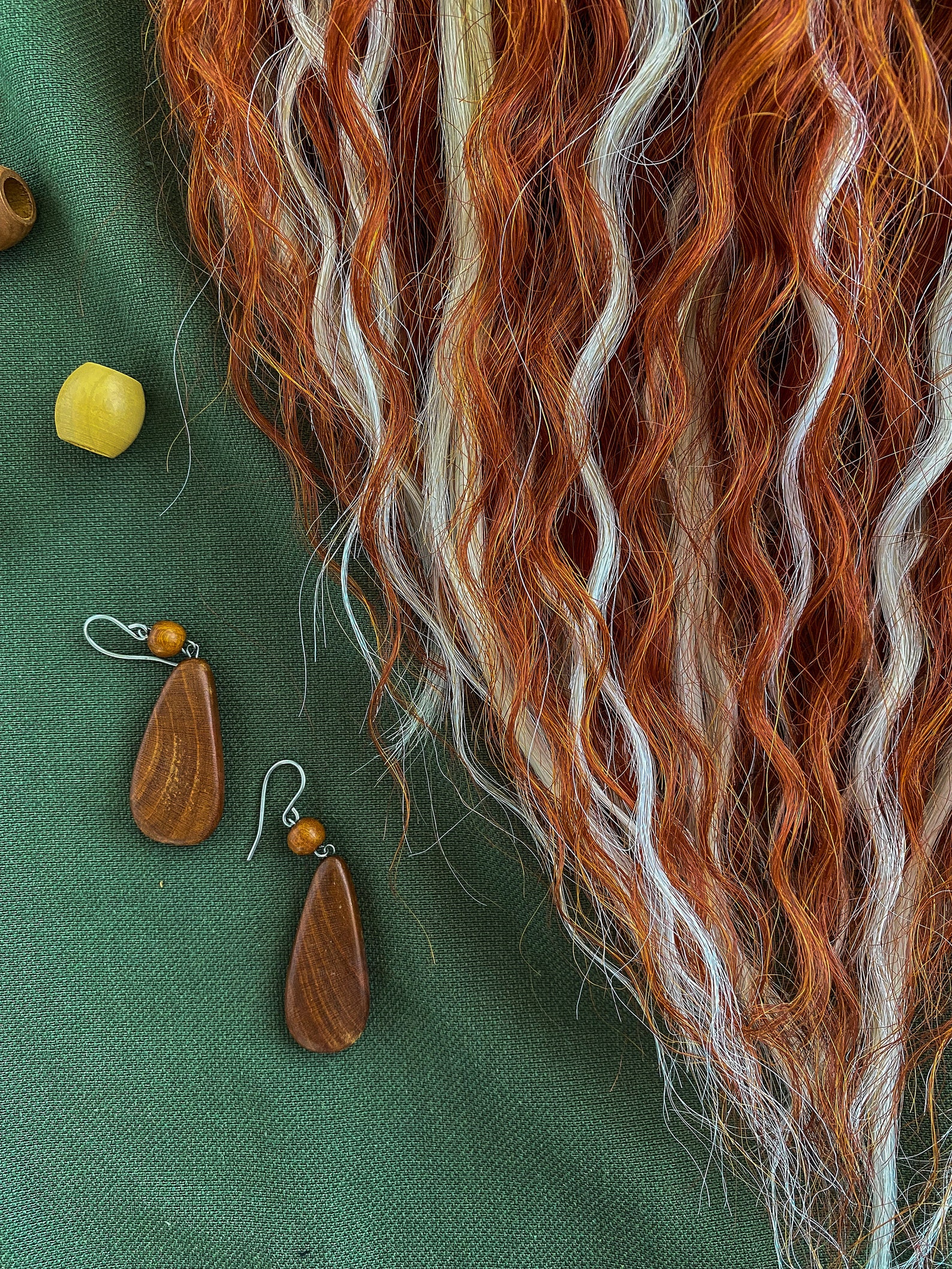 Curly Dreadlocks Ginger Blonde Color Double Ended Set Ombre Dreads ...