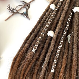 Brunette Dreadlocks Extensions Human Hair Single Ended and Double Ended ...