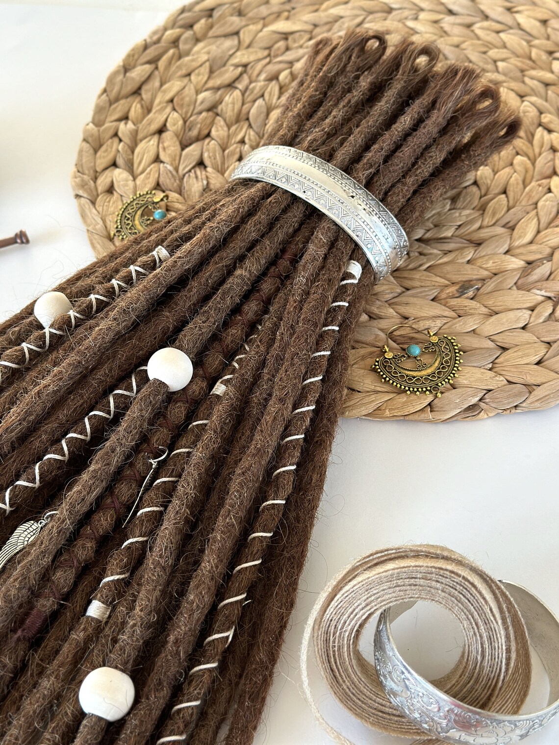 Brunette Dreadlocks Extensions Human Hair Single Ended and Double Ended ...