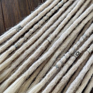 Scandinavian Ash Blonde Dreadlocks Extensions Human Hair Single Ended ...