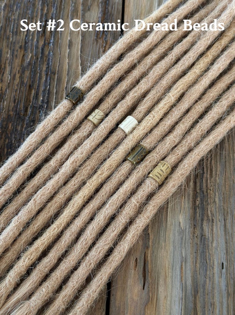 5 Glazed Ceramic Tube Dreadlock Beads: Hair Jewelry Accessory - Etsy