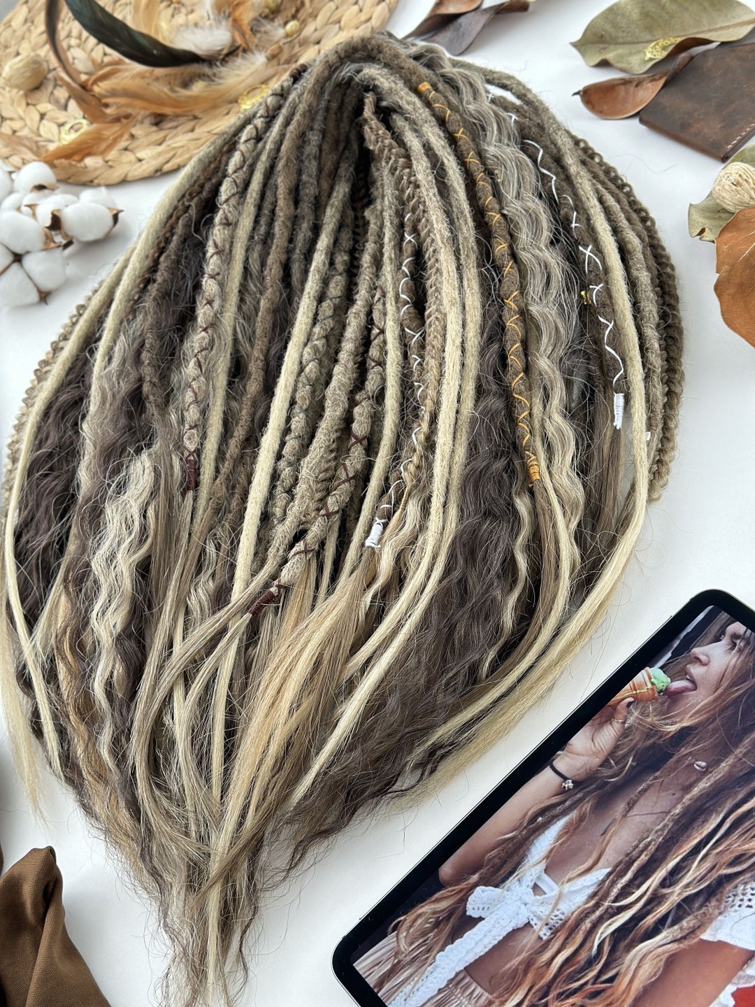 Salty Girl BOHO Сrocheted Dreads Set Combination of Textured Straight ...
