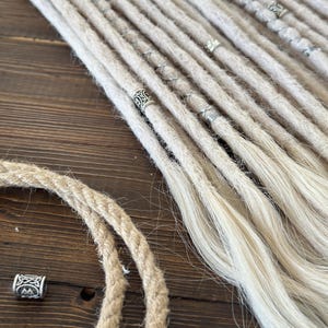 Scandinavian Ash Blonde Dreadlocks Extensions Human Hair Single Ended ...