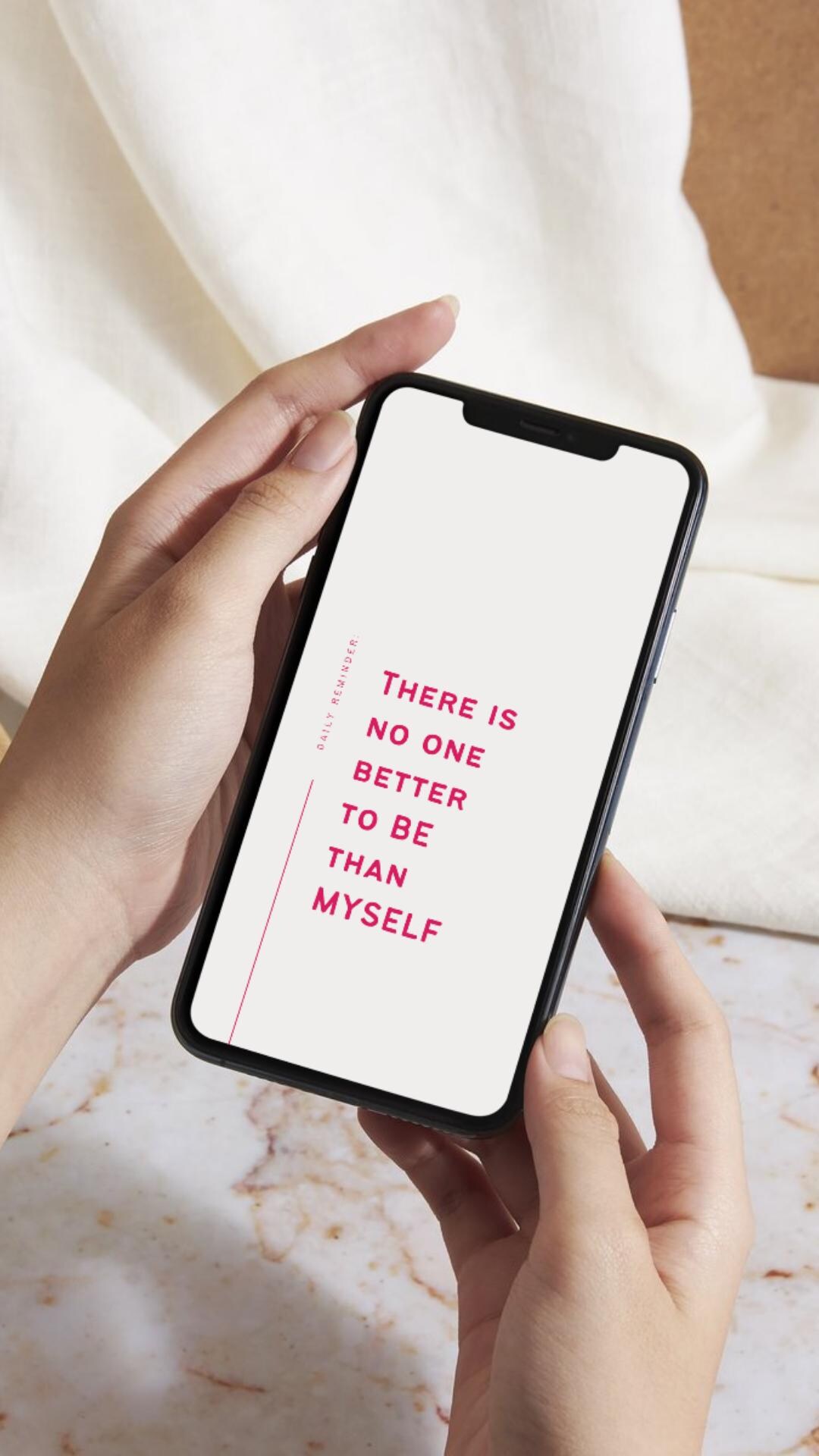 Phone Wallpaper Screensaver- There is No One Better to Be Than Myself ...