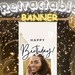 Custom Birthday Retractable Banner - Personalized Birthday Party ...