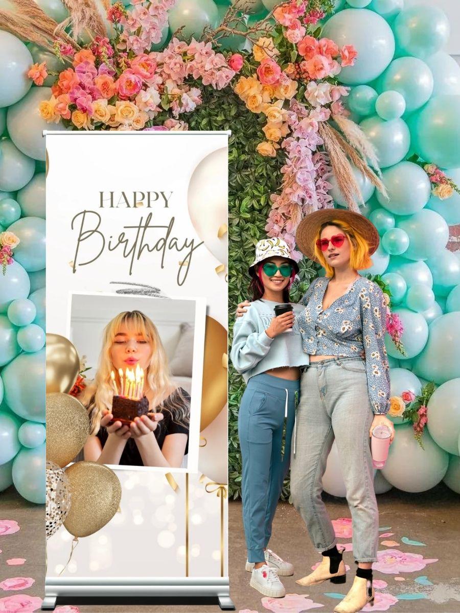 Custom Birthday Retractable Banner - Personalized Birthday Party ...