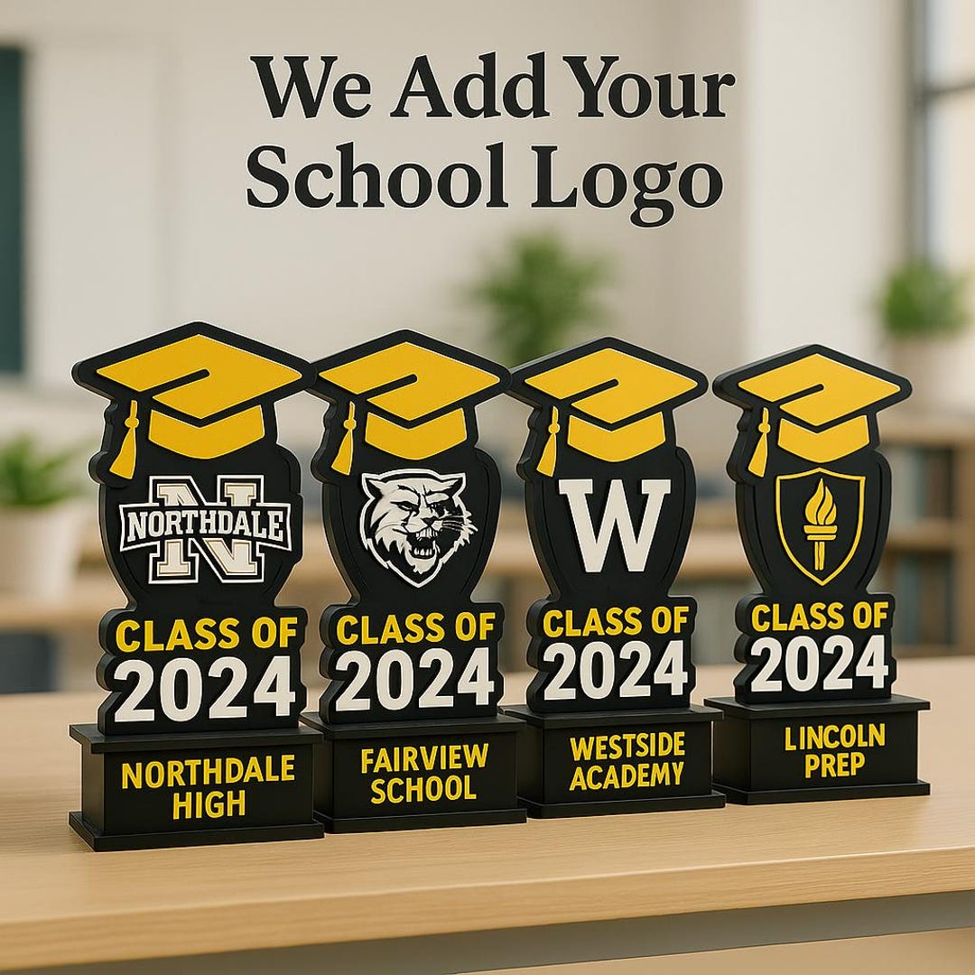 Custom 3D Graduation Acrylic Trophy With Name and Class Year ...