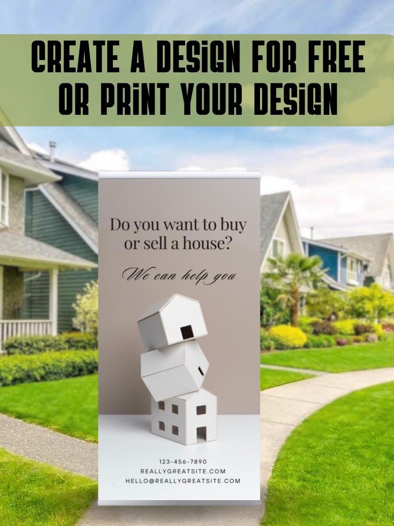 Custom Realtor Retractable Banner - Personalized Real Estate Open House ...