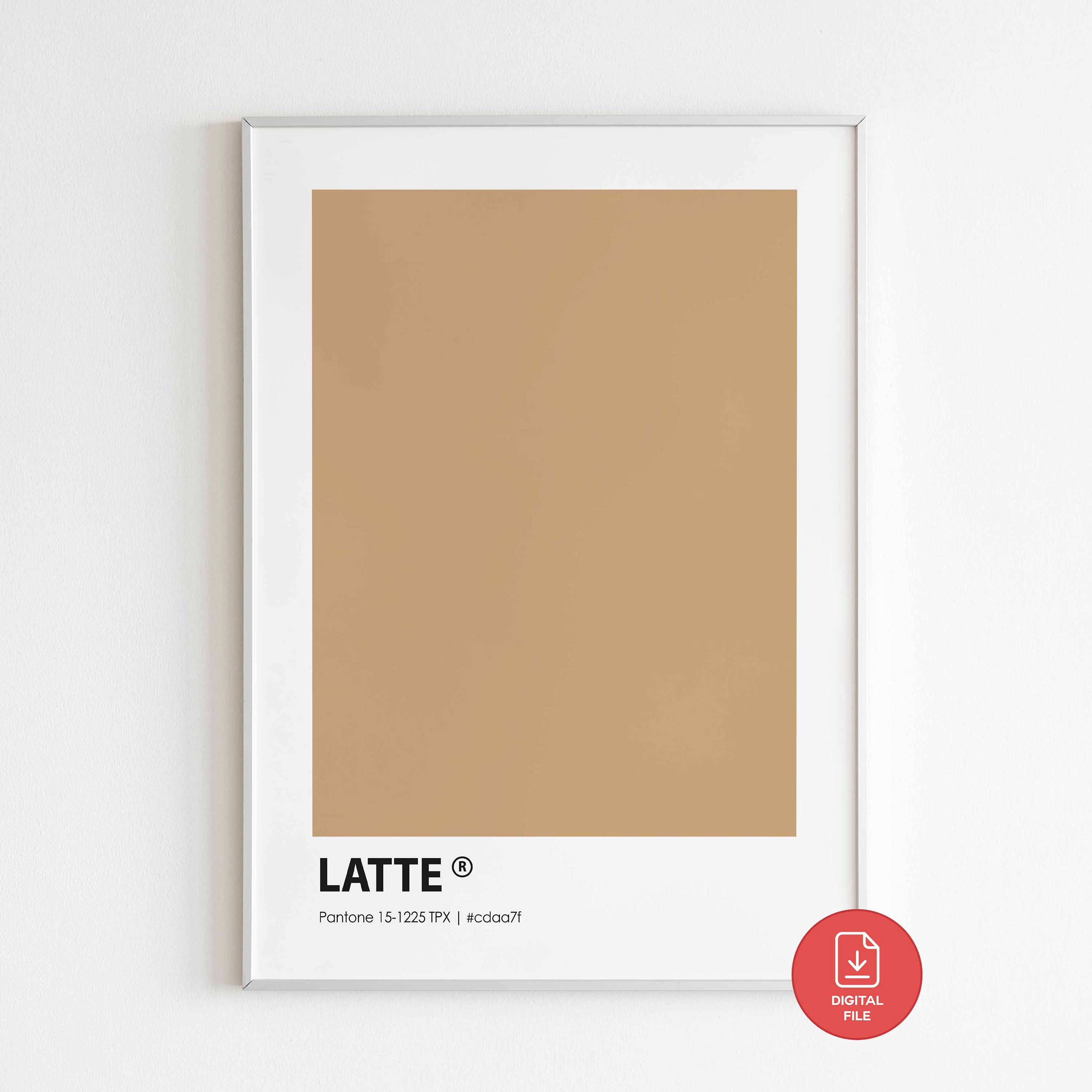 Lamina Pantone Latte Coffee Inspired Pantone Color Palette Digital ...