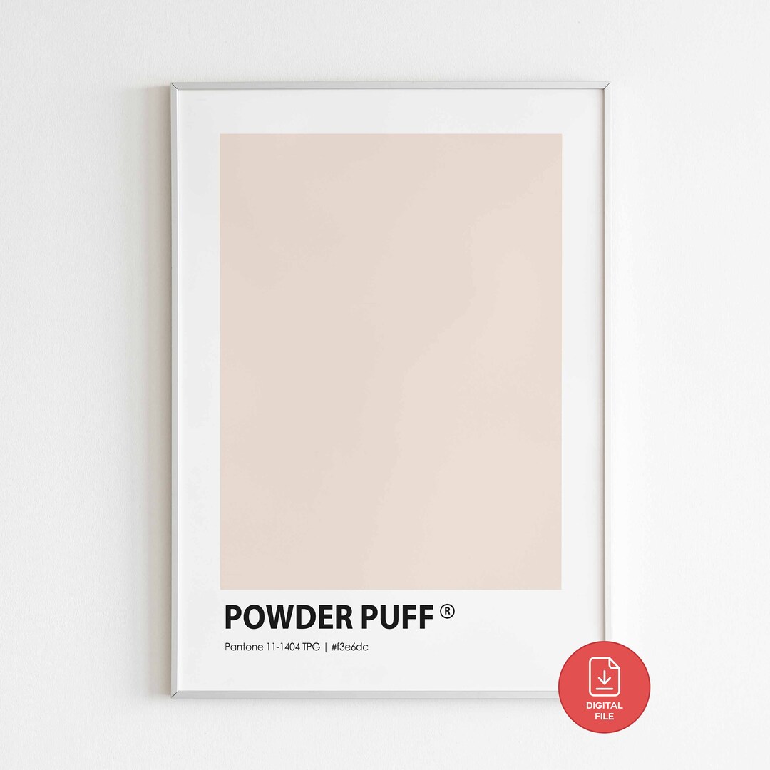 Pantone Powder Puff Color Palette 11-1404 TPG Digital Print, Wall Art ...