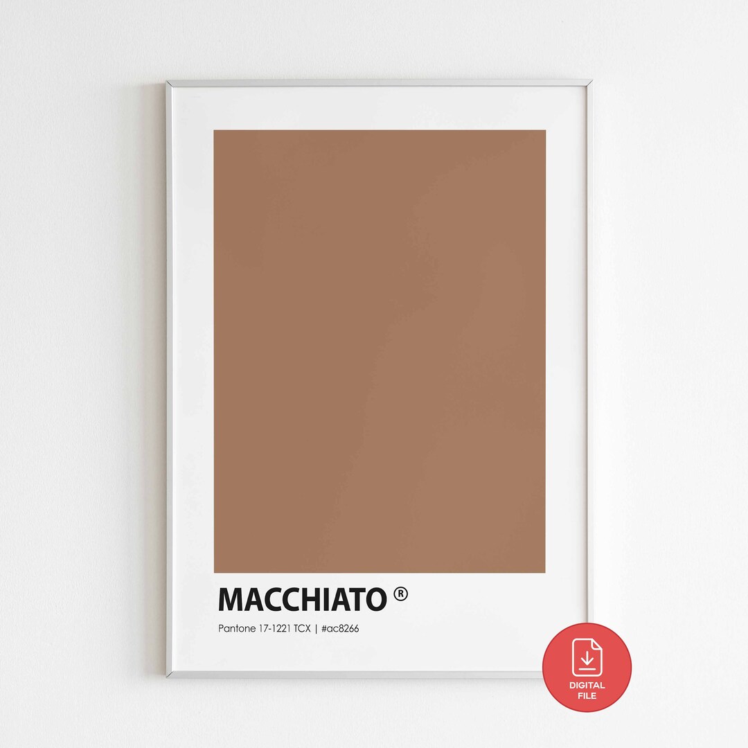 Pantone Macchiato Sheet Coffee Inspired Pantone Color Palette Digital ...