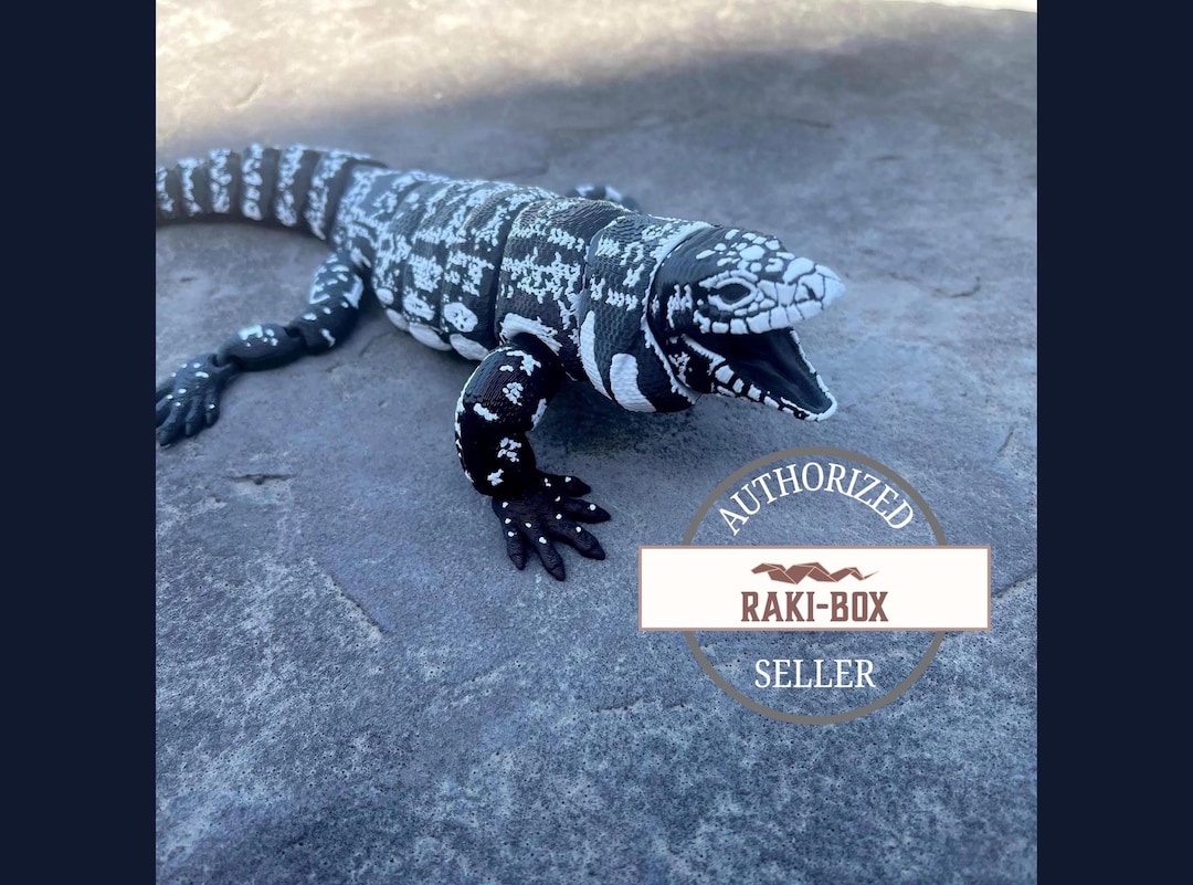 3D Printed Articulated Tegu Lizard - Etsy