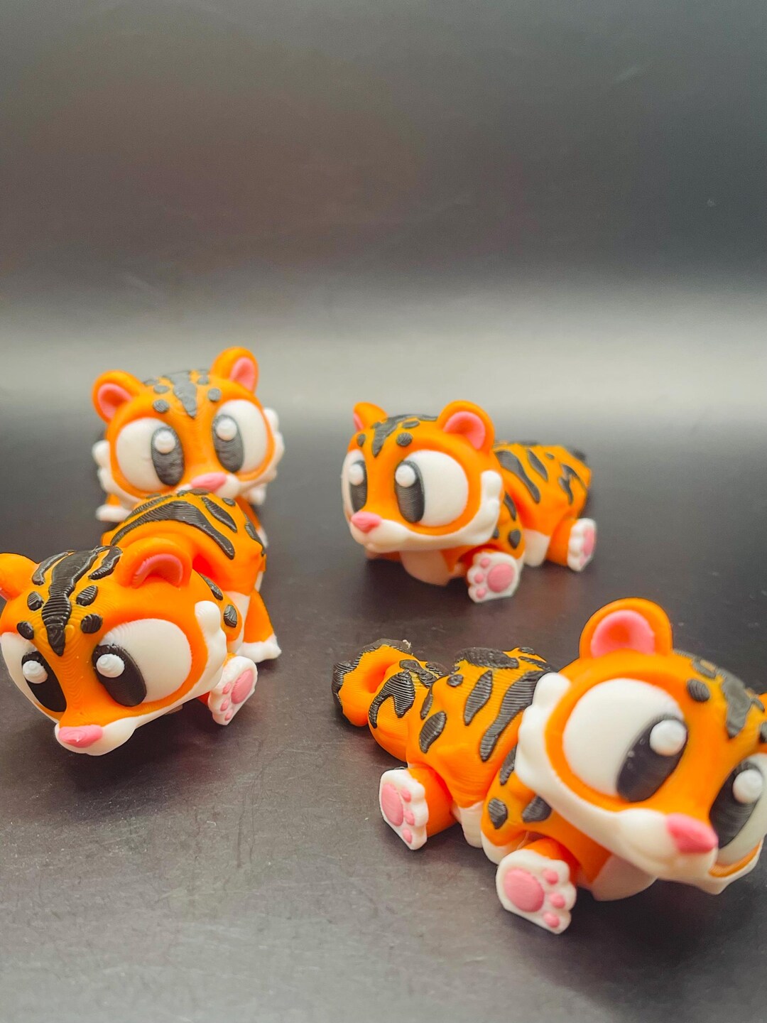 Cute Flexi Tiger 3D Printed Articulating Fidget Toy Party Favor. - Etsy