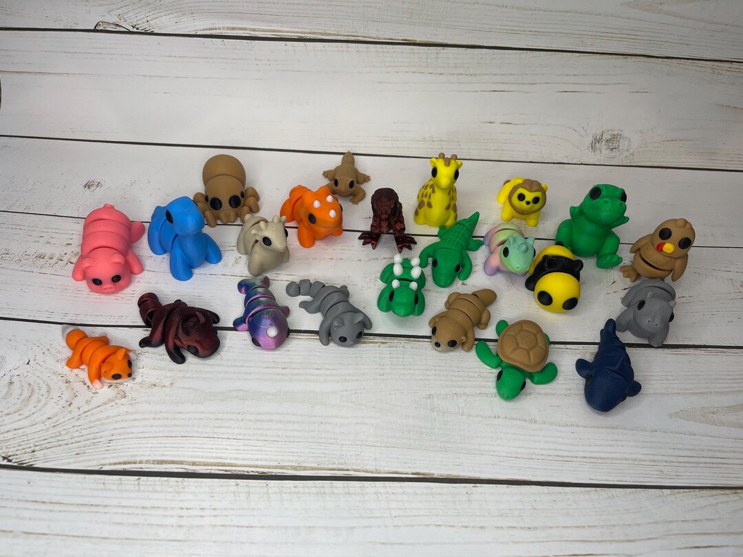 3D Printed Articulated Random Fidget Toy Gift Bag - Mini Animal Gift ...