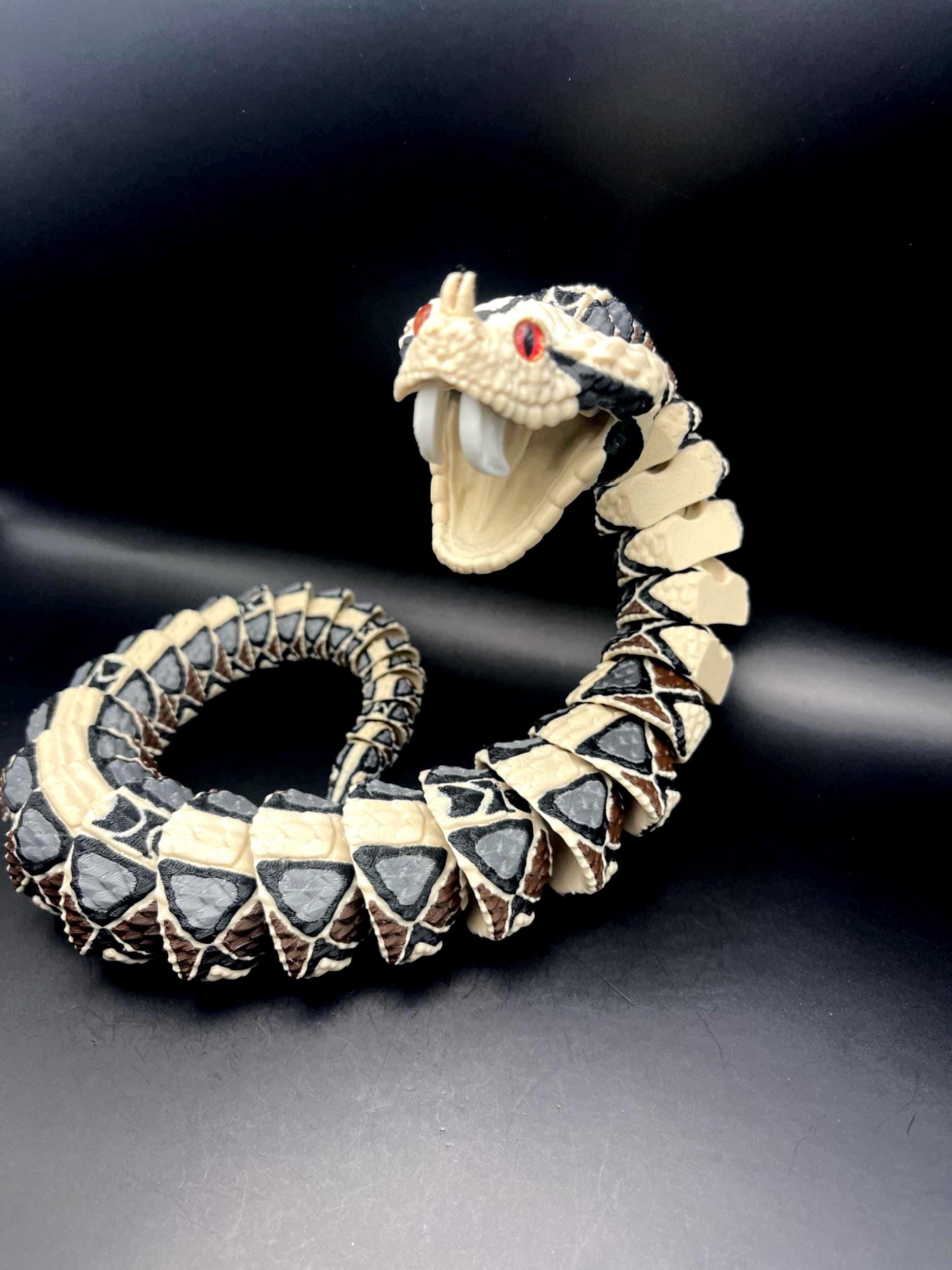 Realistic Articulating Gaboon Viper Snake Desk Birthday and Fidget Toy ...