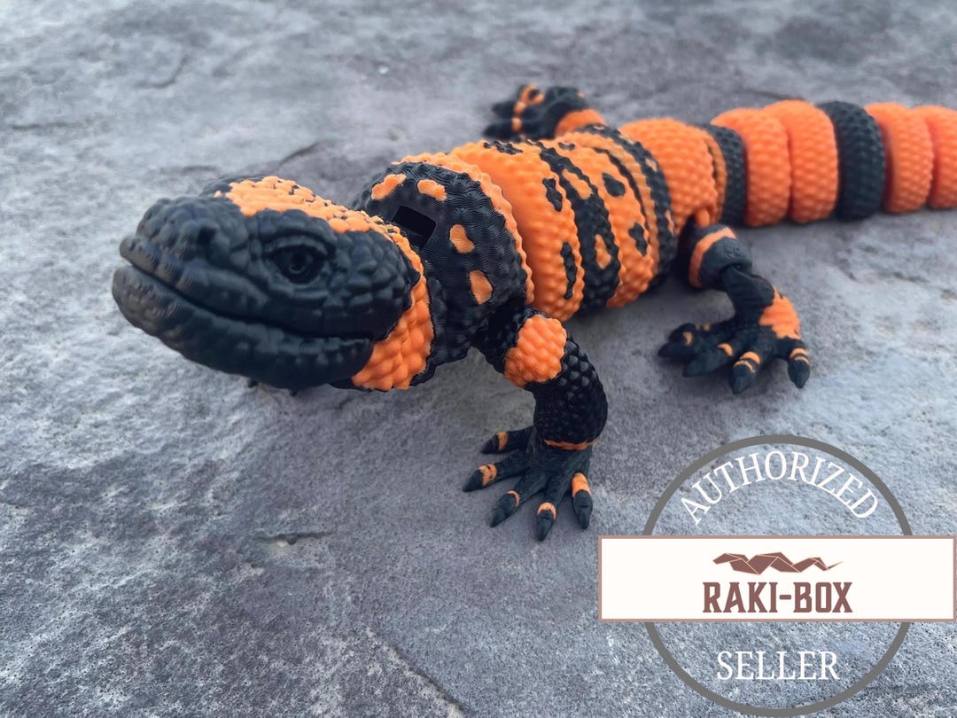 3D Printed Atriculating Gila Monster Lizard With Opening Mouth - Etsy