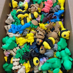 3D Printed Articulated Random Fidget Toy Gift Bag Mini Animal Gift Bags ...