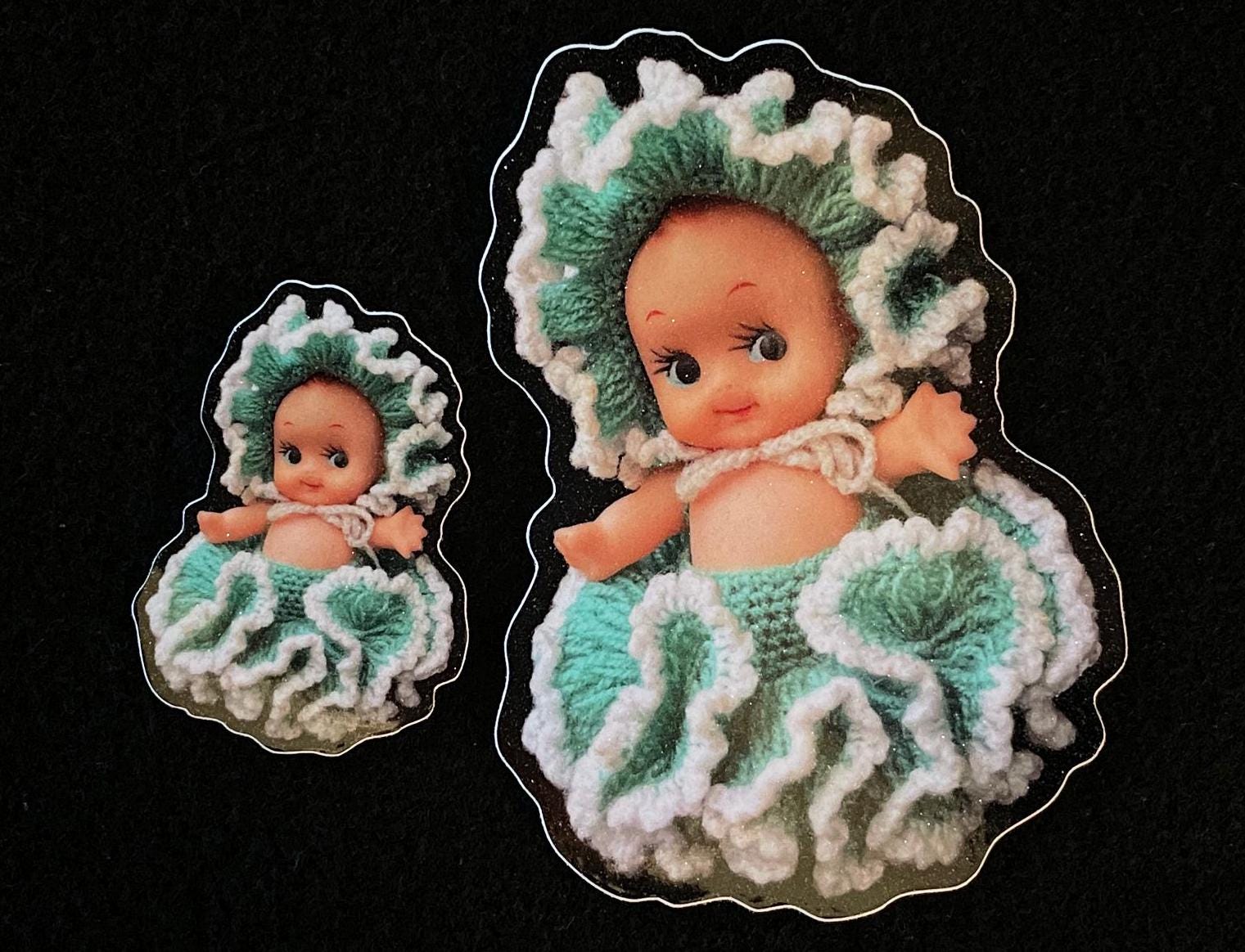 Vintage Kewpie Glitter Sticker | Kitsch Laptop Decal | Sparkle Sticker ...
