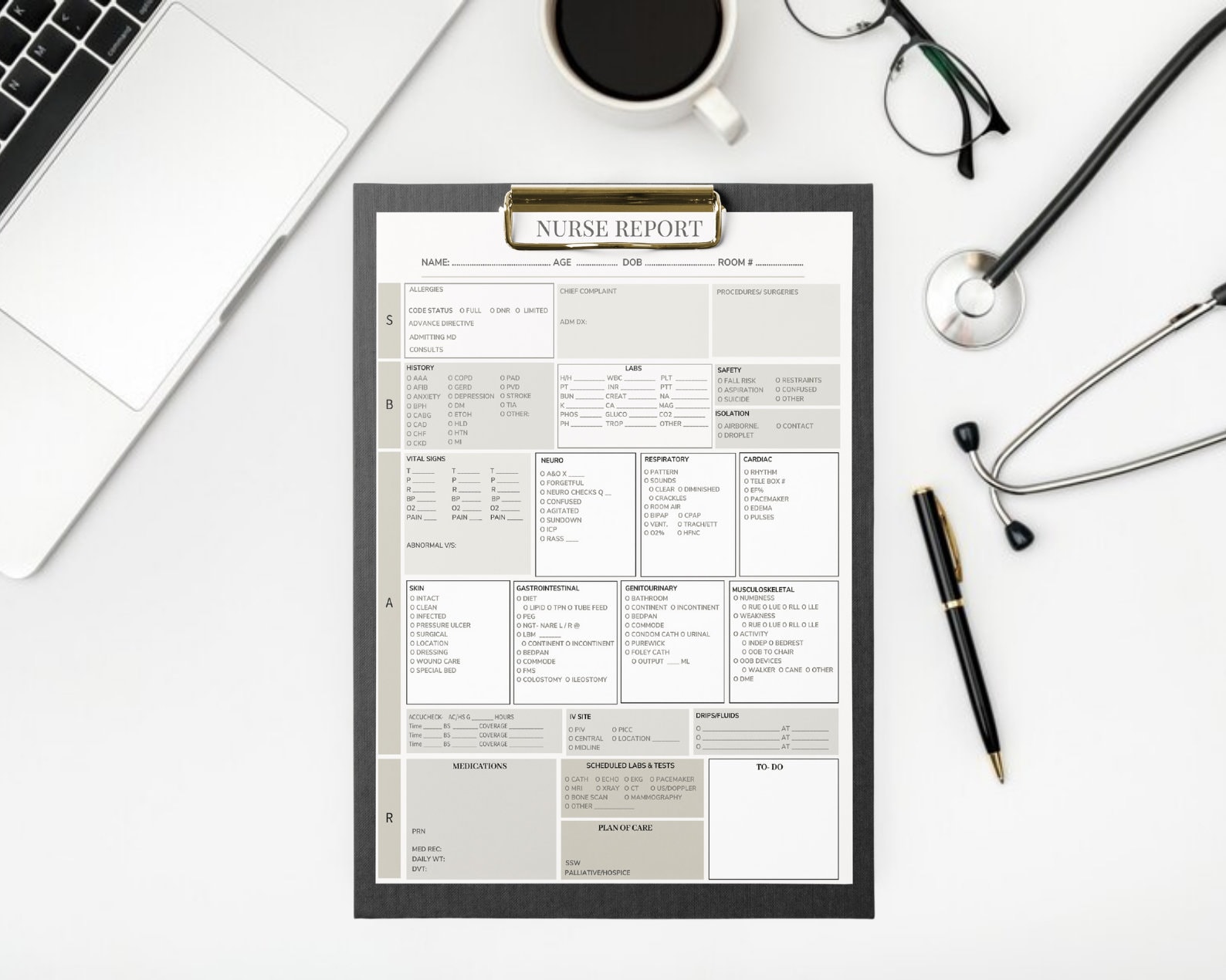 Nurse Brain Sheet, SBAR, Nursing Student, Three Nurse Shift Reports ...