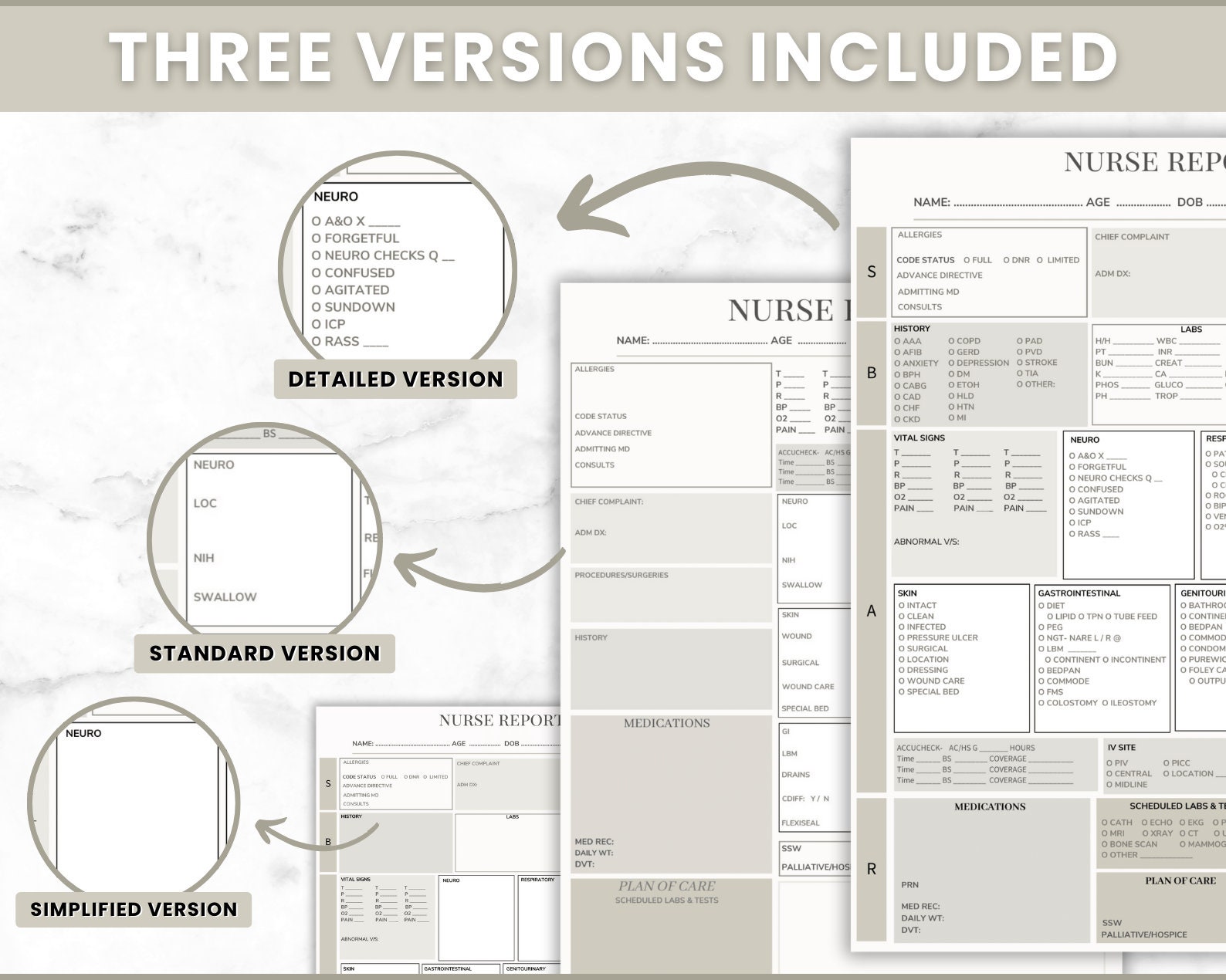 Nurse Brain Sheet, SBAR, Nursing Student, Three Nurse Shift Reports ...