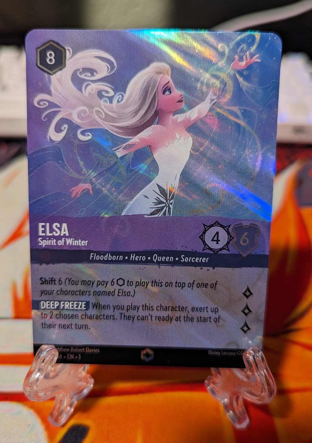Disney Lorcana Elsa Spirit of Winter 207/204 FOIL Enchanted English ...
