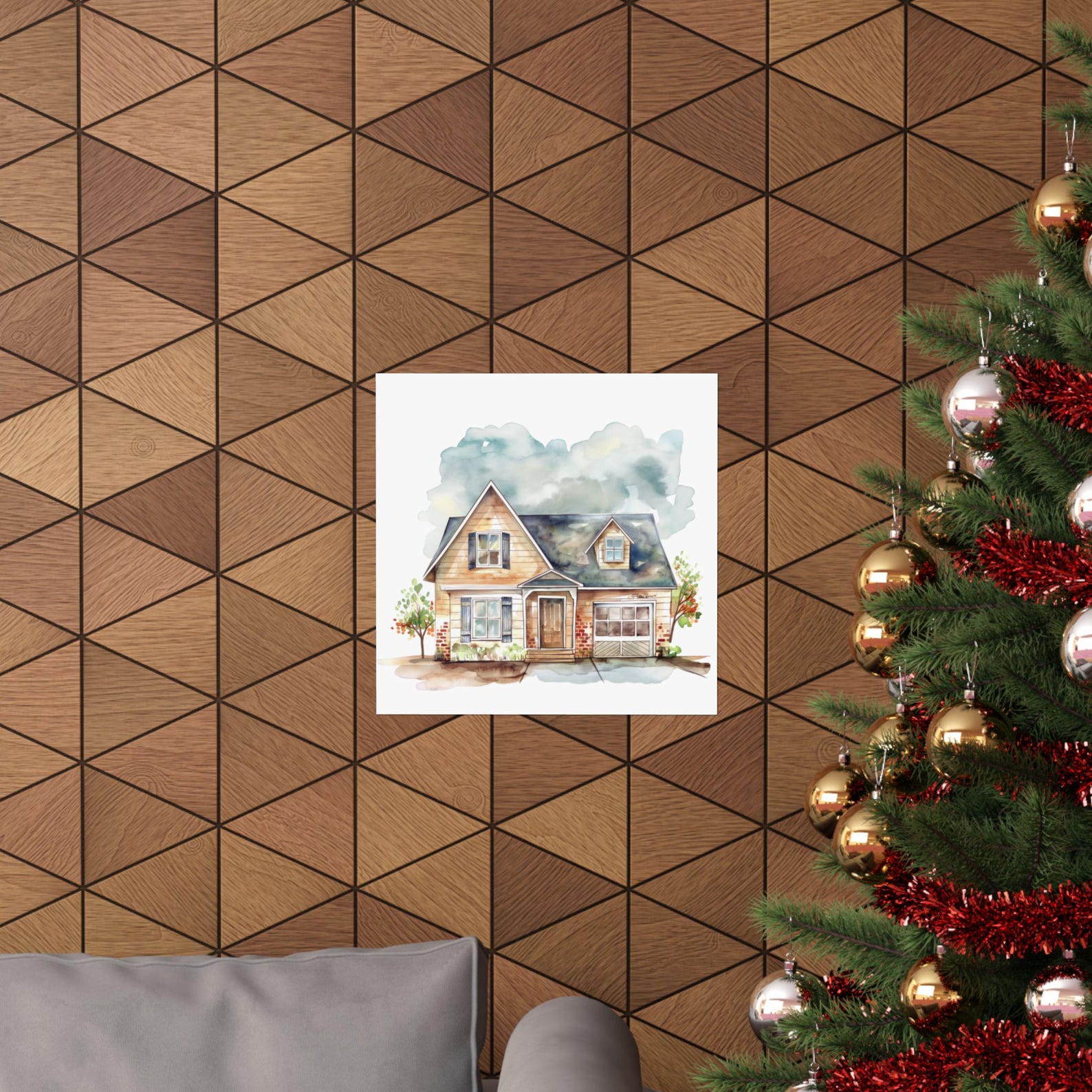 Watercolor Home Poster, Watercolor Home Decor, Wall Art, House Portrait ...