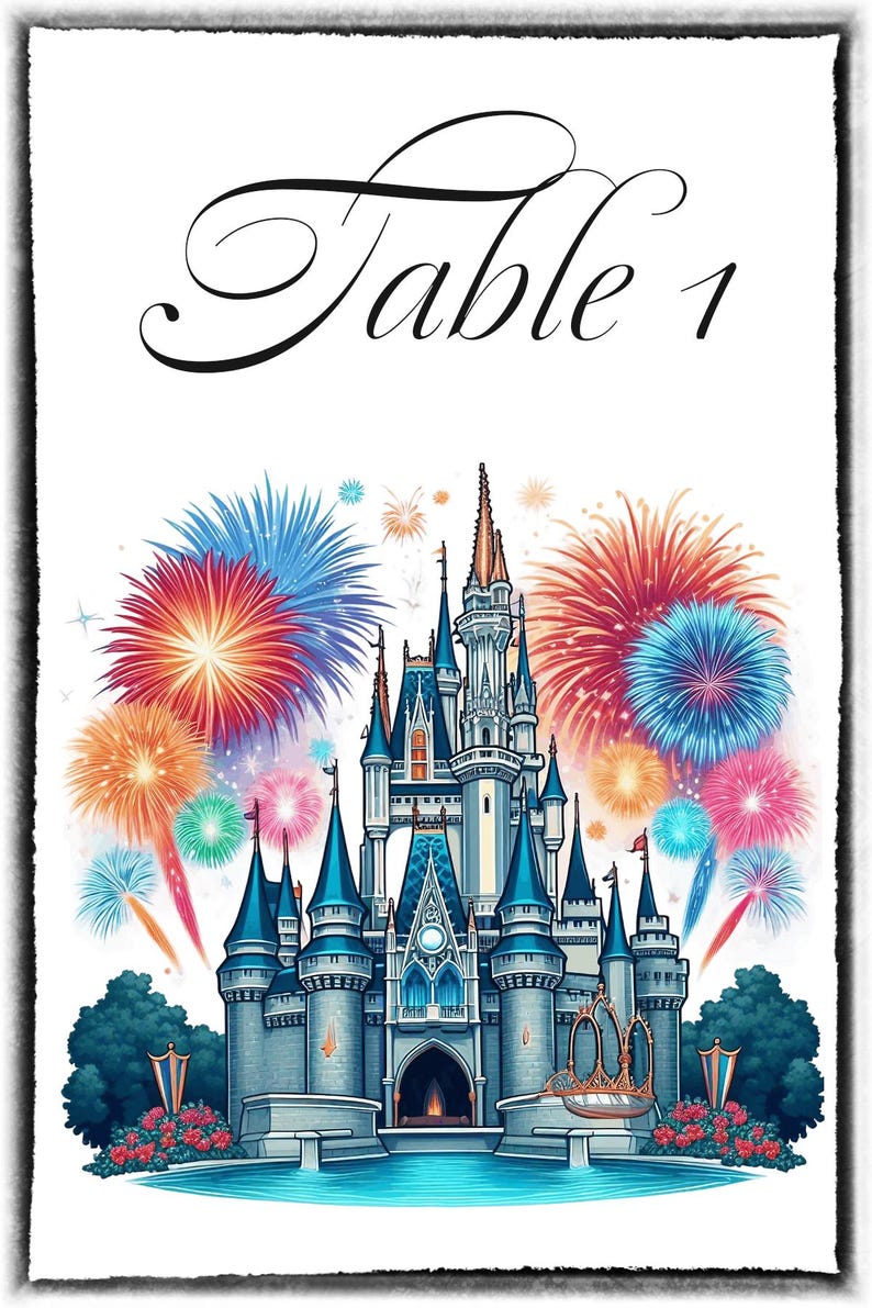 Fairytale Wedding Castle Table Numbers, Castle Table Decor, Cinderella ...