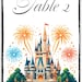Fairytale Wedding Castle Table Numbers, Castle Table Decor, Cinderella ...