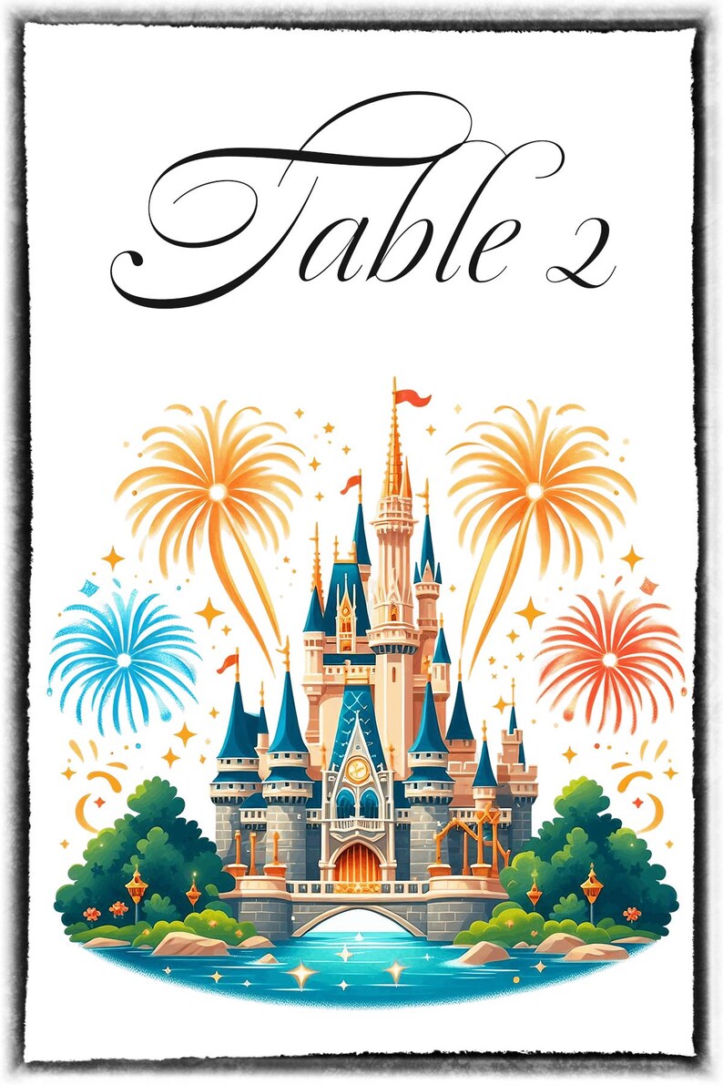 Fairytale Wedding Castle Table Numbers, Castle Table Decor, Cinderella ...