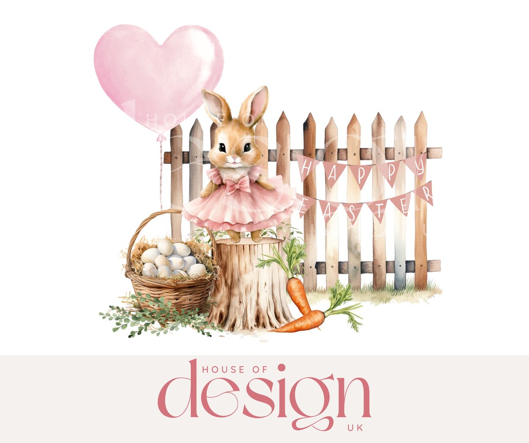 Flopsy's Happy Easter Easter Design PNG File Sublimation UV/DTF Digital ...