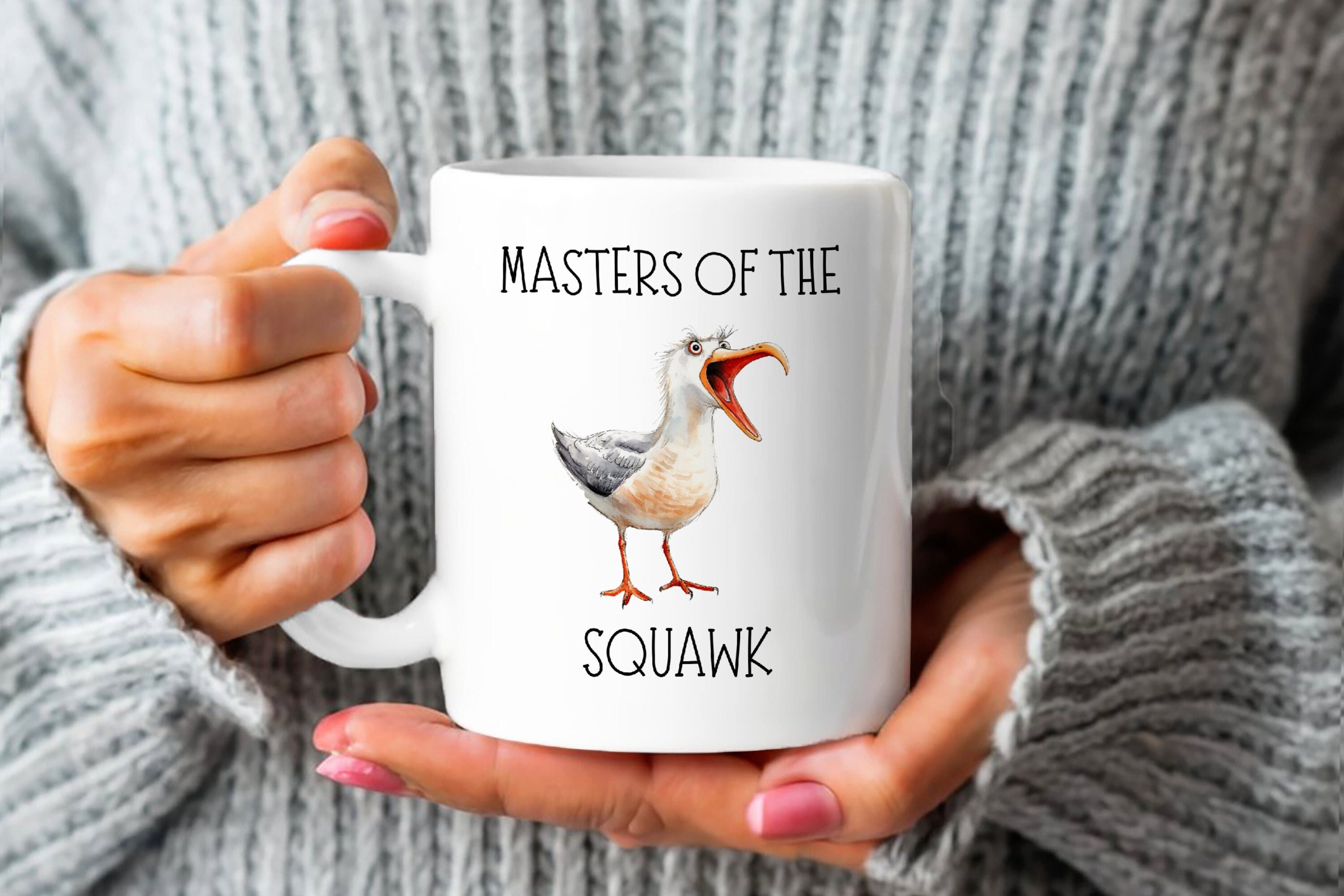 Masters of the Squawk, Seagull Lover, Seagull Mug, Animal Lover Mug ...