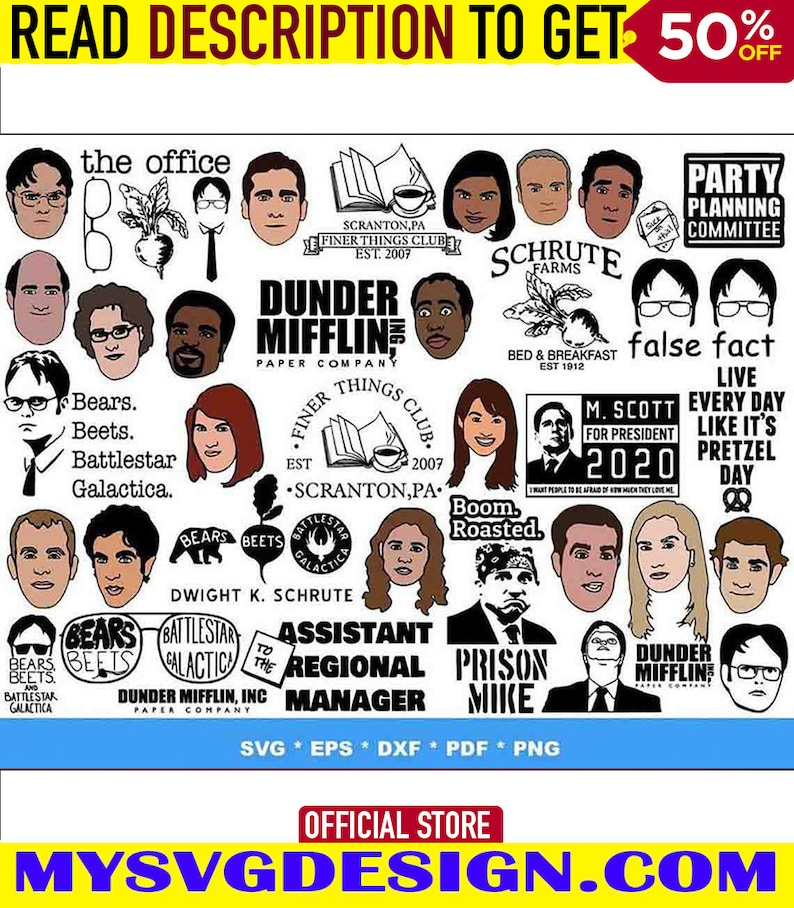 1.000 the Office SVG, the Office Svg Files for Cricut, the Office Tv ...