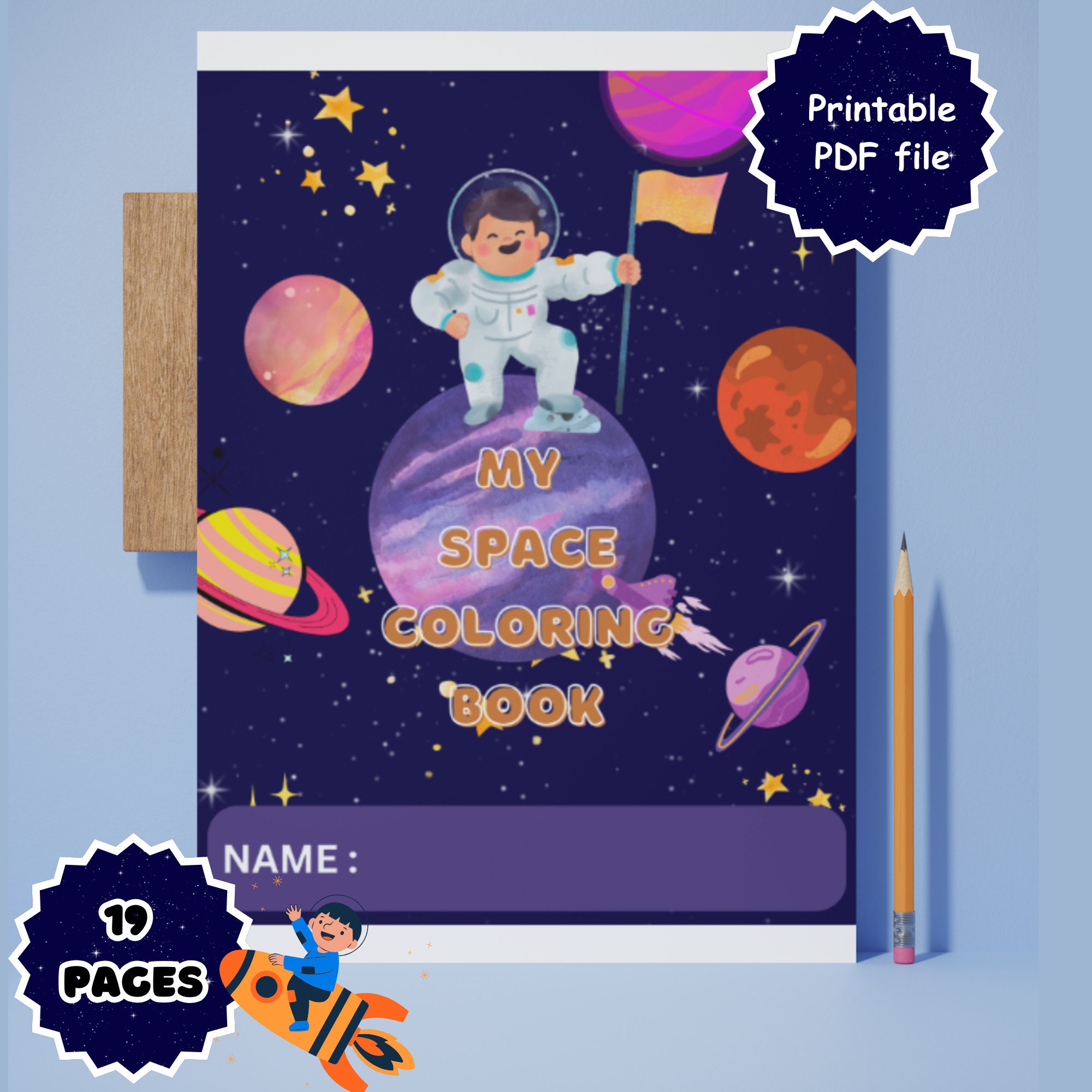 Space Coloring Book Pages Printable Outer Space Coloring Pages for Kids ...