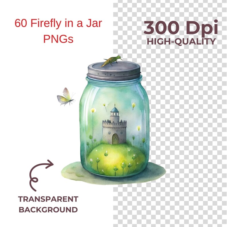 60 Firefly in a Jar Pngs - High-resolution 3000x3000px, 300 DPI ...