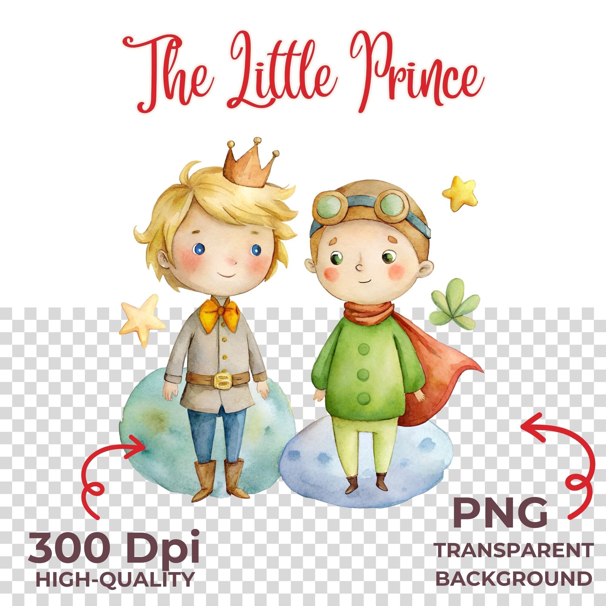 20 Png 300 Dpi,the Little Prince, Cliparts, Little Pilot, Watercolor ...