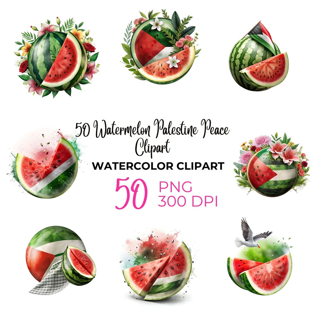 50 Watermelon Palestine Peace Clipart High-resolution 3000x3000px Pngs ...