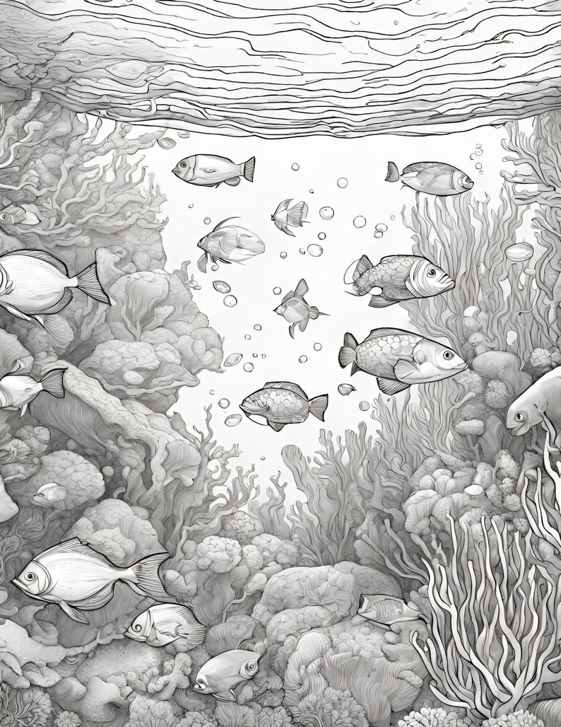 Underwater Wonders Coloring Adventure Pages Printable, Coloring Pages ...