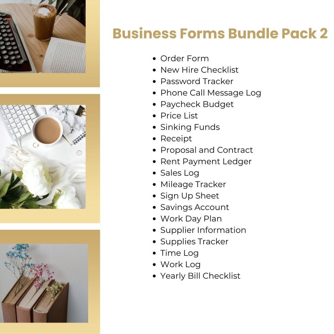 20 Business Templates Bundle Pack 2 I Editable Canva Template I Order ...