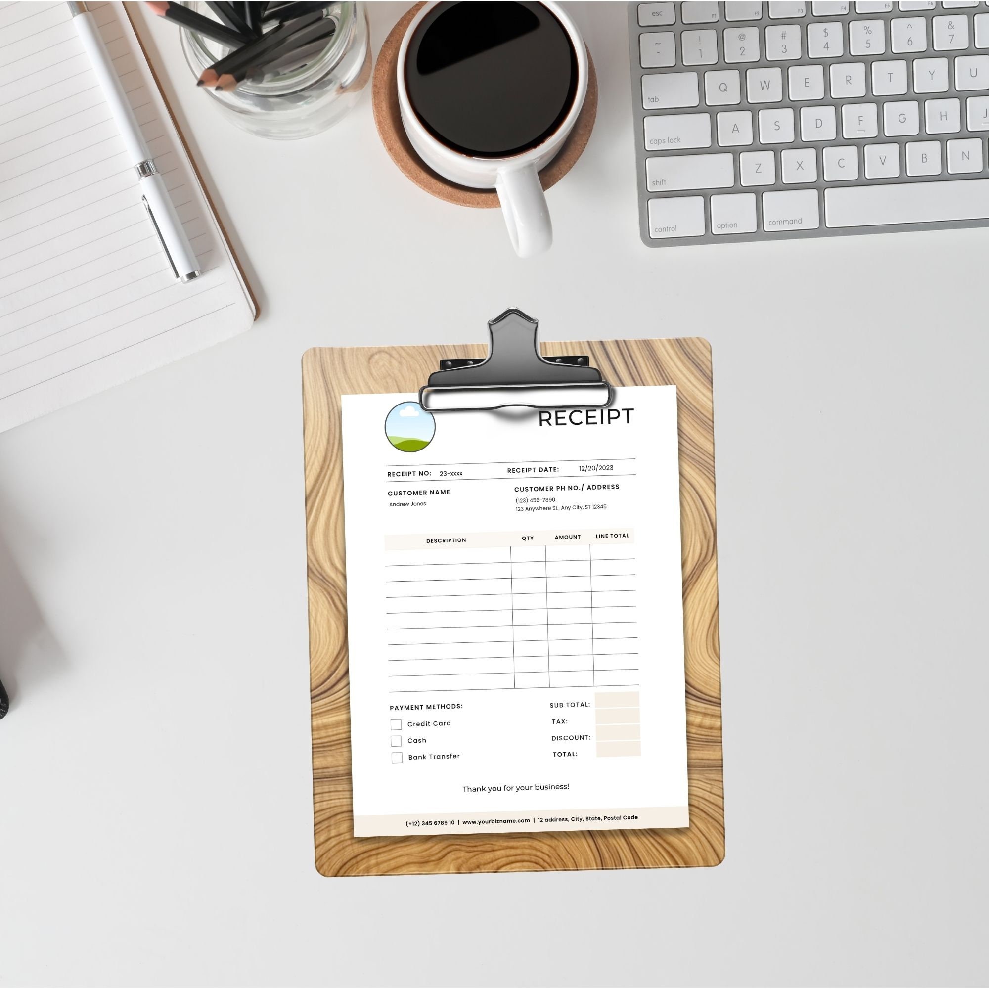 Editable Invoice, Receipt and Quotation Template I Minimalist Business ...