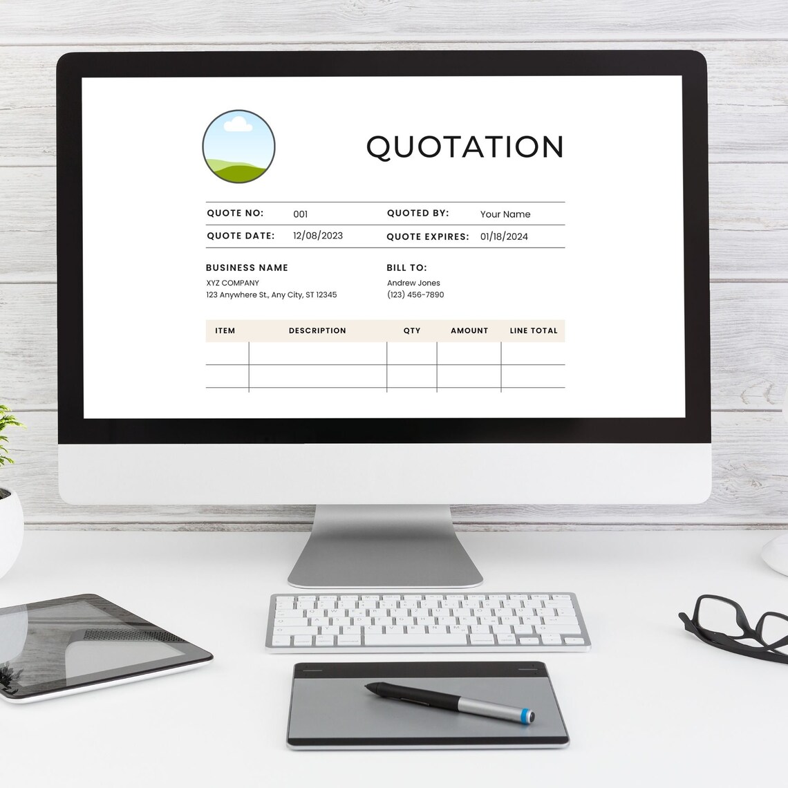 Editable Invoice, Receipt and Quotation Template I Minimalist Business ...