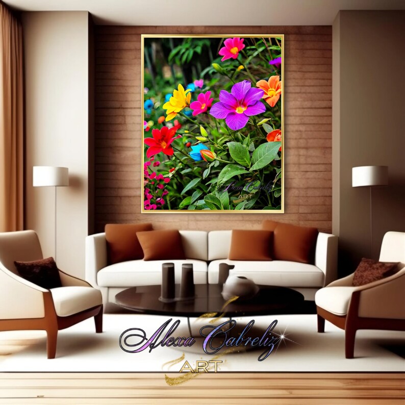 Painting of Colorful Flowers, a Work of Art in HD, High Definition ...