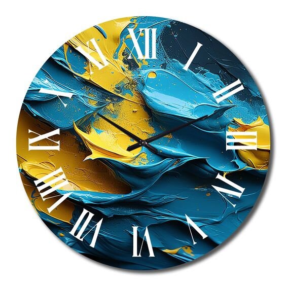 Unique Wooden Clock,personalized Wall Clock, Modern Wall Clock,colorful ...