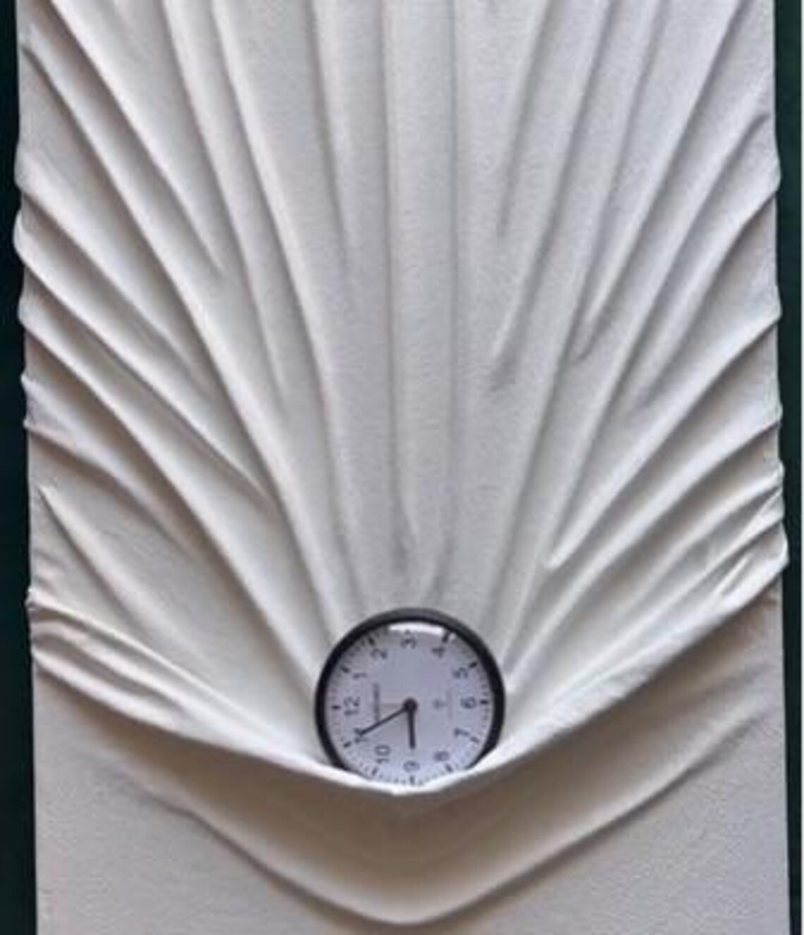 Clock Textured Wall Art, 3D Fabric Textured Wall Art, White Abstract ...