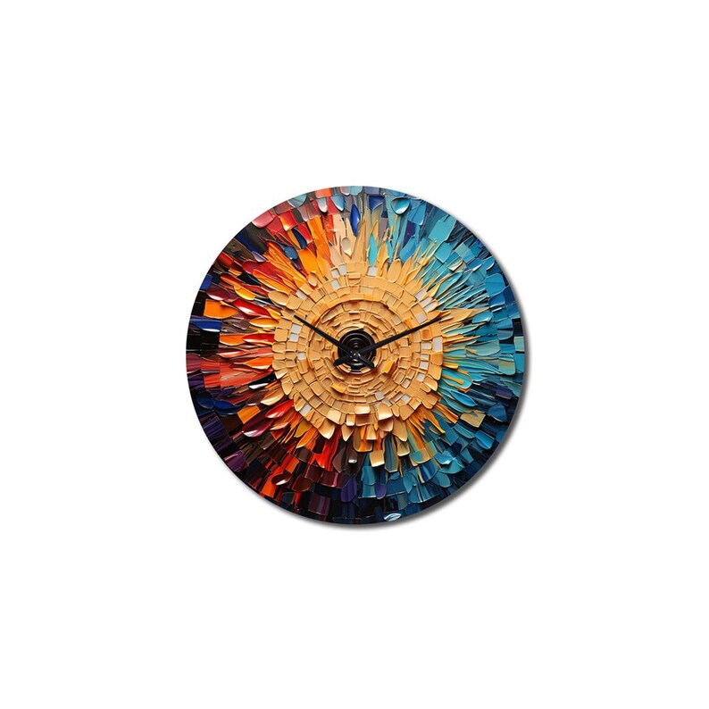 Unique Wooden Clock,personalized Wall Clock, Modern Wall Clock,colorful ...