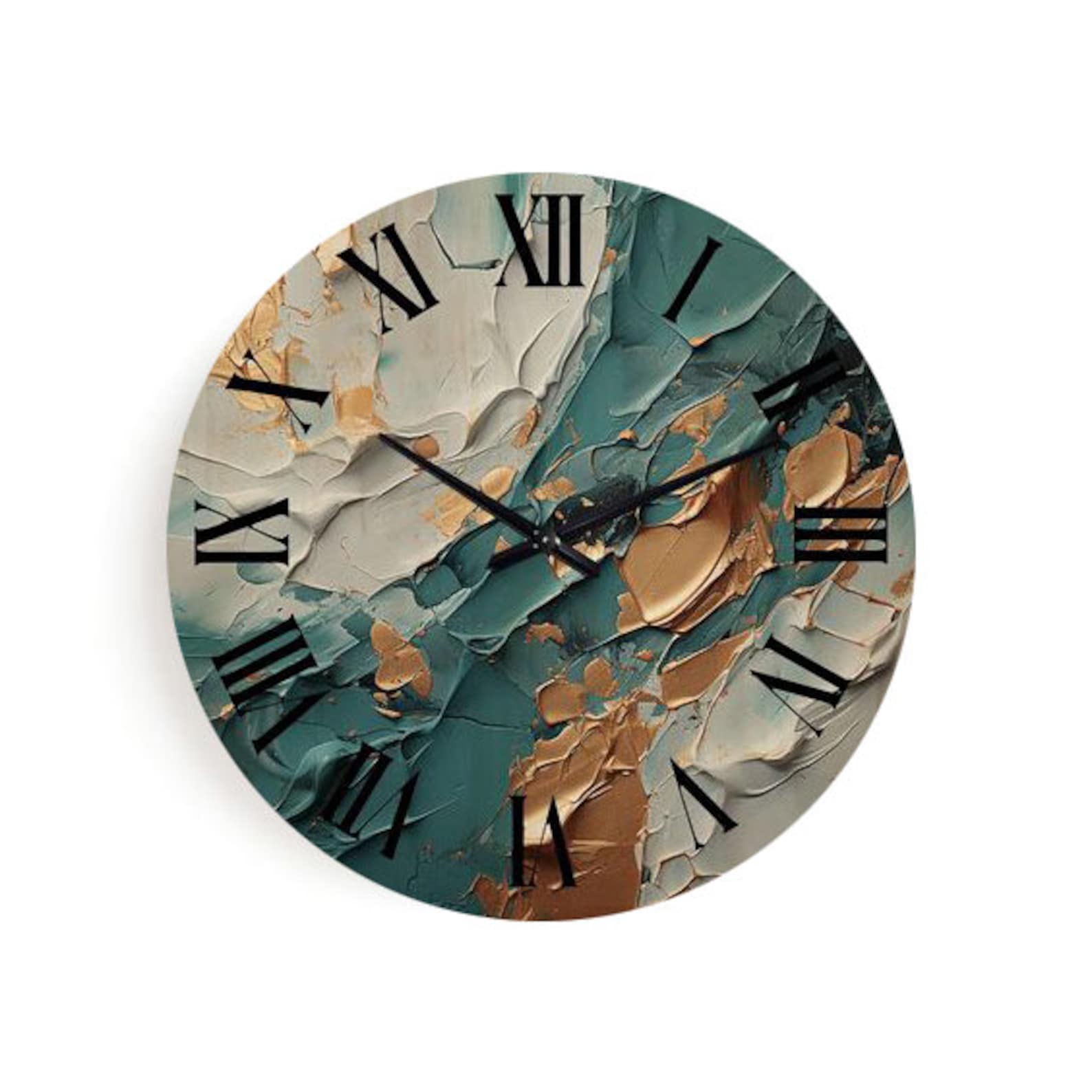 Unique Wooden Clock,personalized Wall Clock, Modern Wall Clock,colorful ...